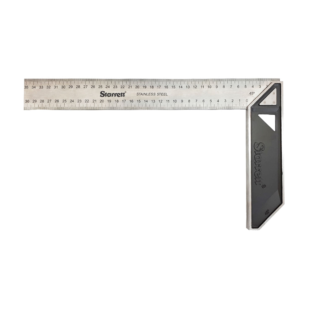 Esquadro Starrett Aco Inox com Cabo Aluminio N° 53 12" 30 CM - Elastobor