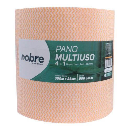 Pano Multiuso Nobre Picotado 28CM X 300M Laranja - Elastobor