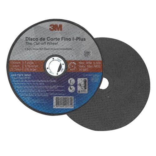 Disco de Corte Metal/Inox 3M I-Plus 180 X 1,6 X 22,2MM - Elastobor