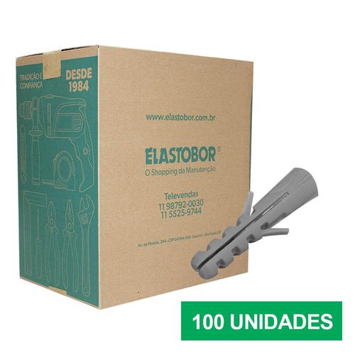 Bucha de Nylon Fischer S6 de Expansão 5 x 30mm Kit com 100UN - Elastobor