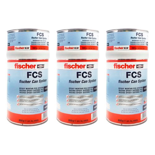 Adesivo Resina Fischer Fcs 43676 Epoxi Denso Kit com 3UN - Elastobor