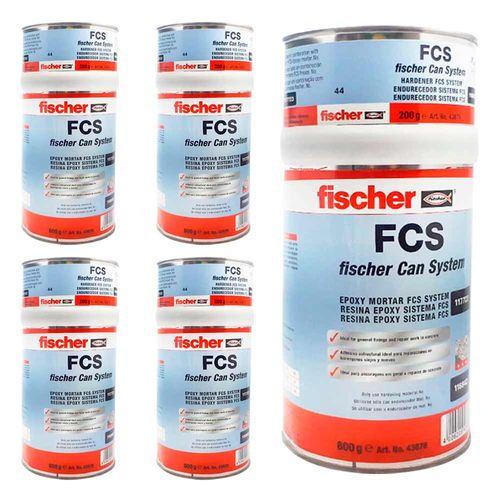 Adesivo Resina Fischer Fcs 43676 Epoxi Denso Kit com 6UN - Elastobor