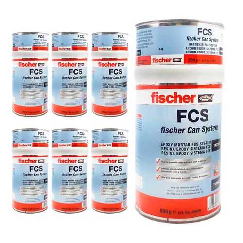 Adesivo Resina Fischer Fcs 43676 Epoxi Denso Kit com 12UN - Elastobor