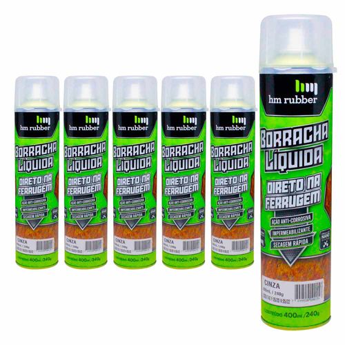 Impermeabilizante Hm Impertech Borracha Preto 400ml 6UN - Elastobor