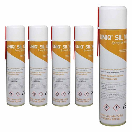 Spray de Silicone Sil 1001 Transparente 400ML Kit com 6UN - Elastobor