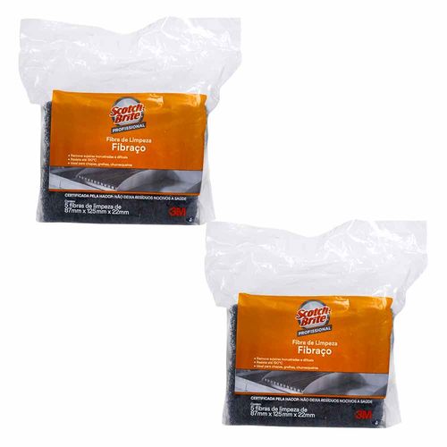 Fibra de Limpeza 3M Scotch Brite 2 Pacotes com 5UN - Elastobor