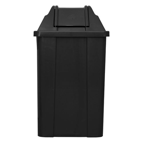 Lixeira Plástica JSN Com Tampa Vai Vem Preta 100 Litros - Elastobor