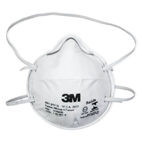 Máscara de Segurança 8801 3M sem Válvula PFF2 - Elastobor